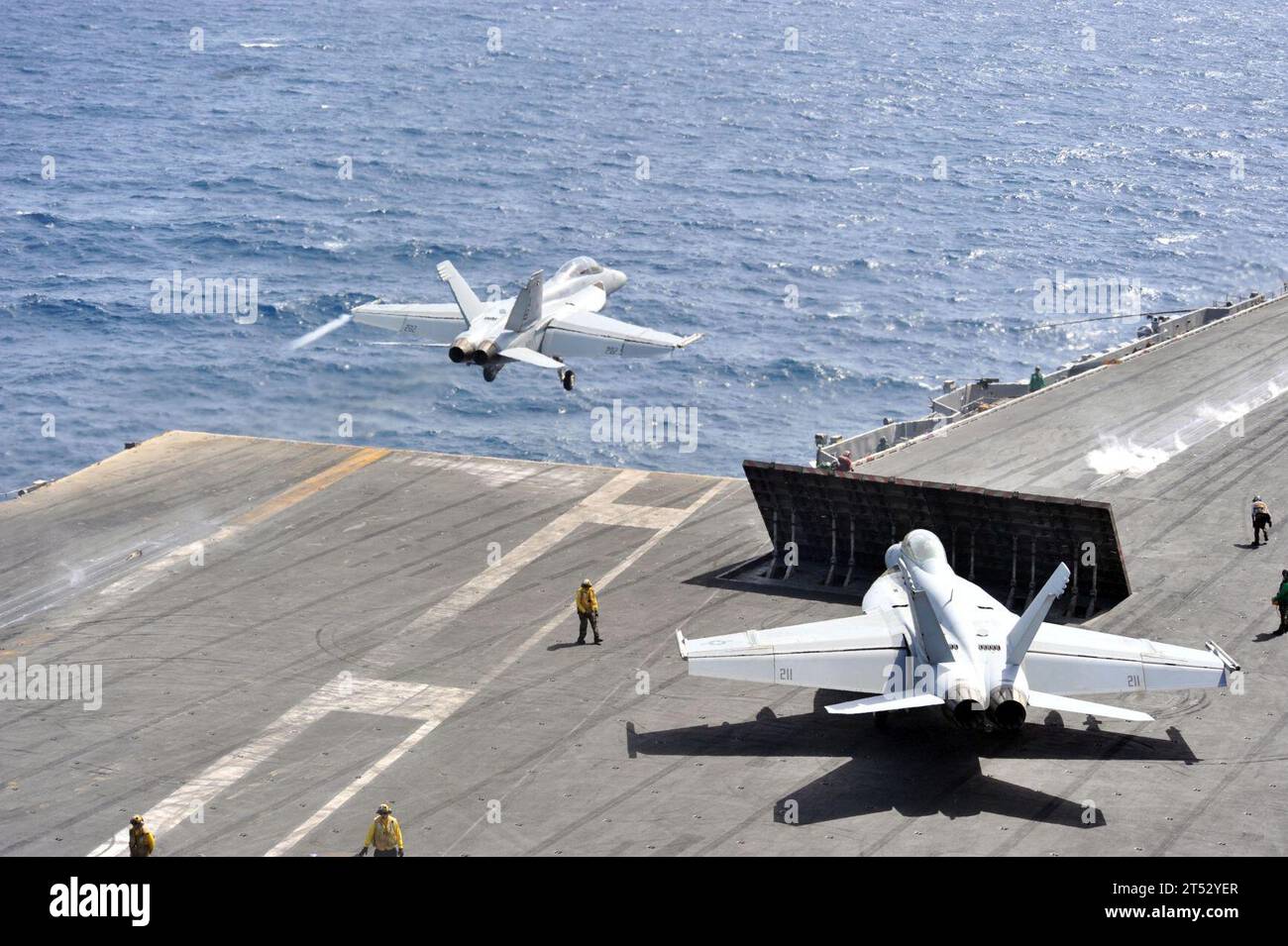 Arabian Sea, f/a-18f hornet, flight deck, U.S. navy photo, USS ...