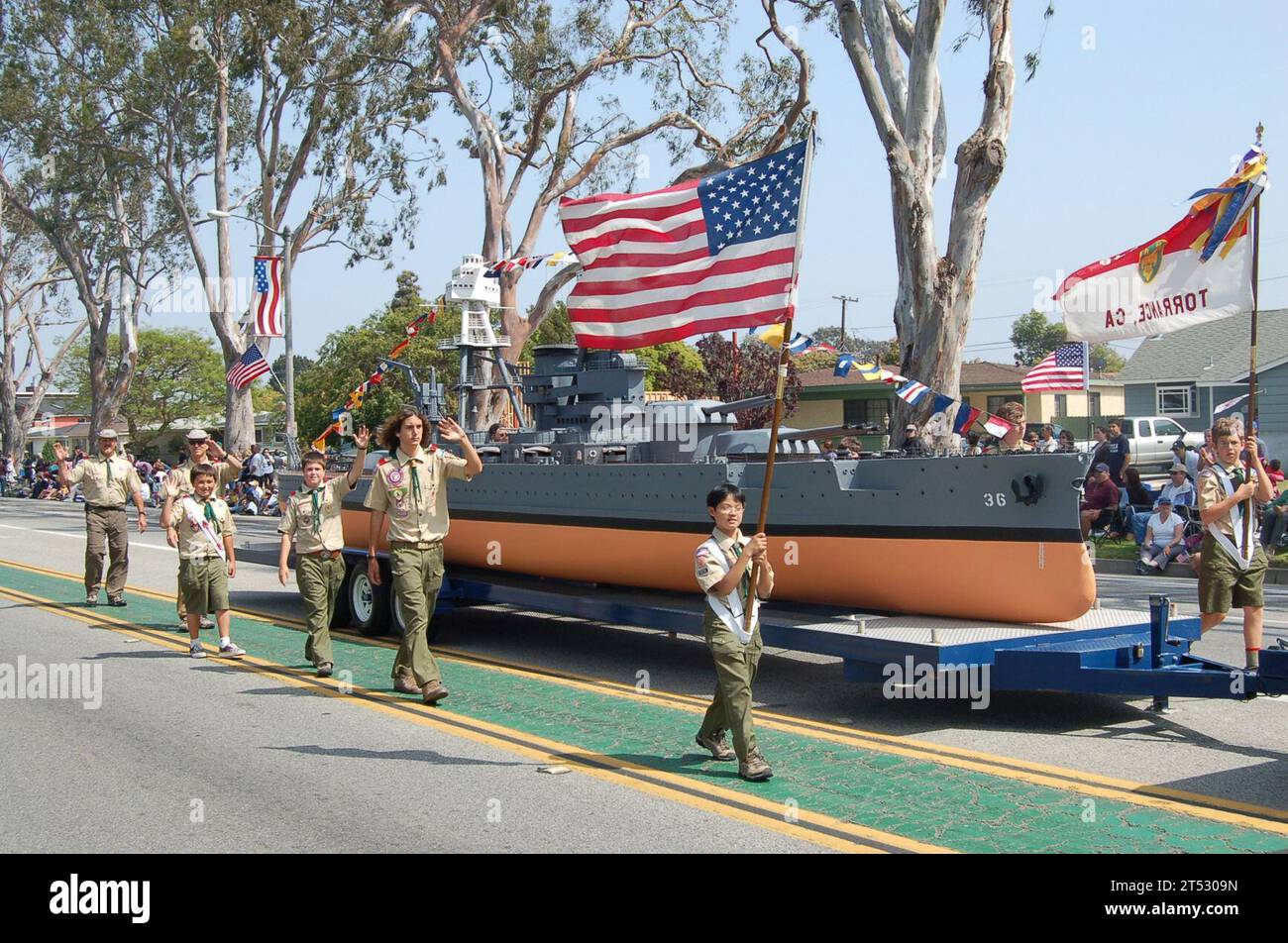 armed forces day, boy scout troos 948, parade Stock Photo - Alamy
