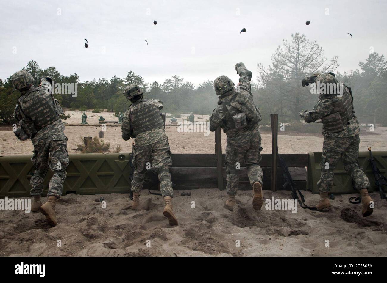 110502TH989-078 FORT DIX, N.J. (May 2, 2011) Sailors toss training ...