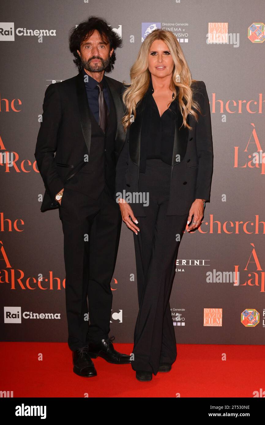 Rome, Italy. 02nd Nov, 2023. Giulio Base (l) and Tiziana Rocca (r ...