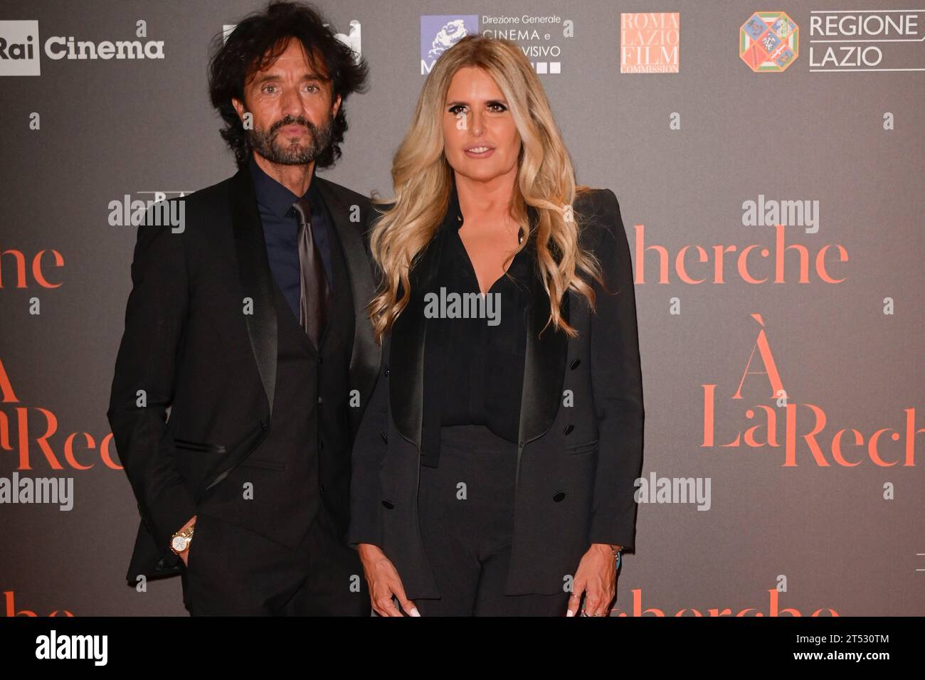 Rome, Italy. 02nd Nov, 2023. Giulio Base (l) and Tiziana Rocca (r ...