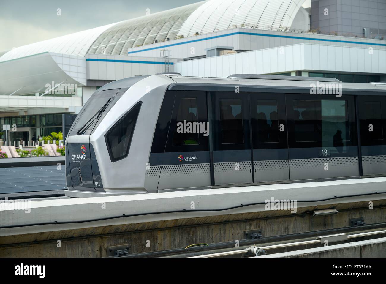 The Skytrain at Singapore Changi Airport Stock Photo - Alamy