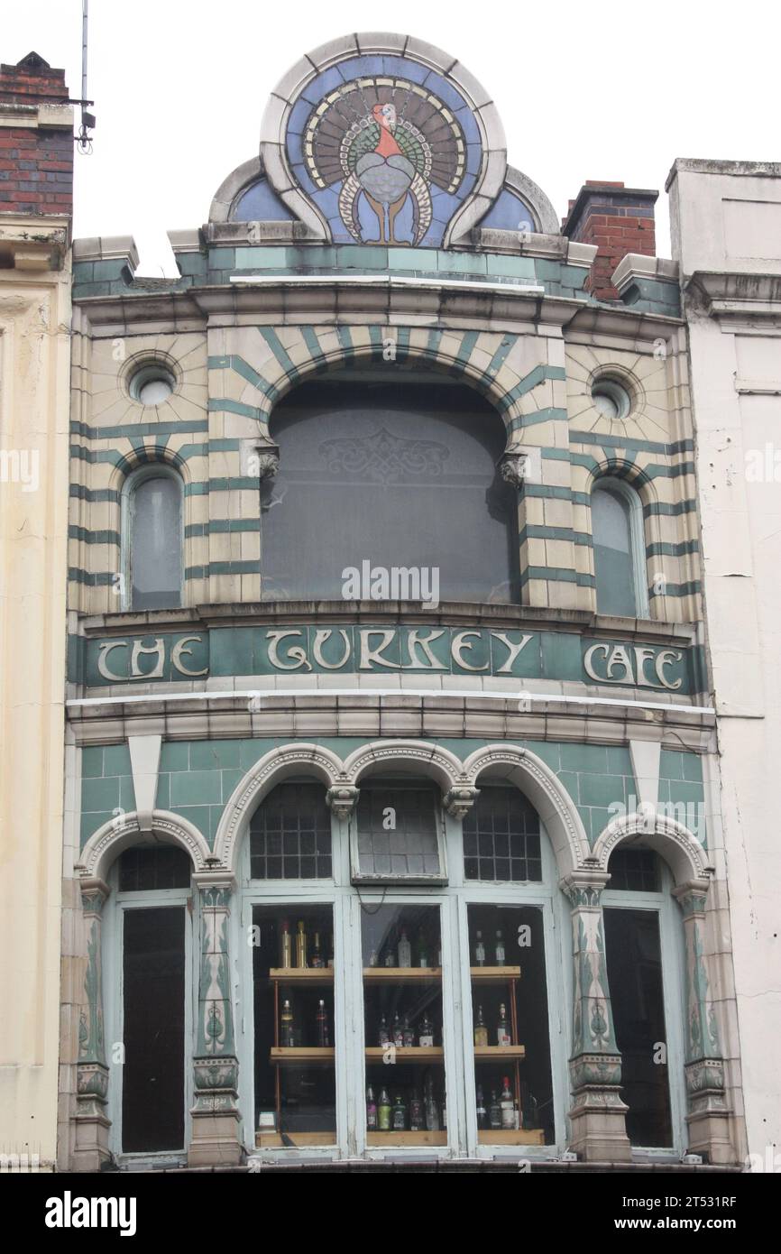The art nouveau Turkey Cafe on Granby Street in Leicester city centre ...