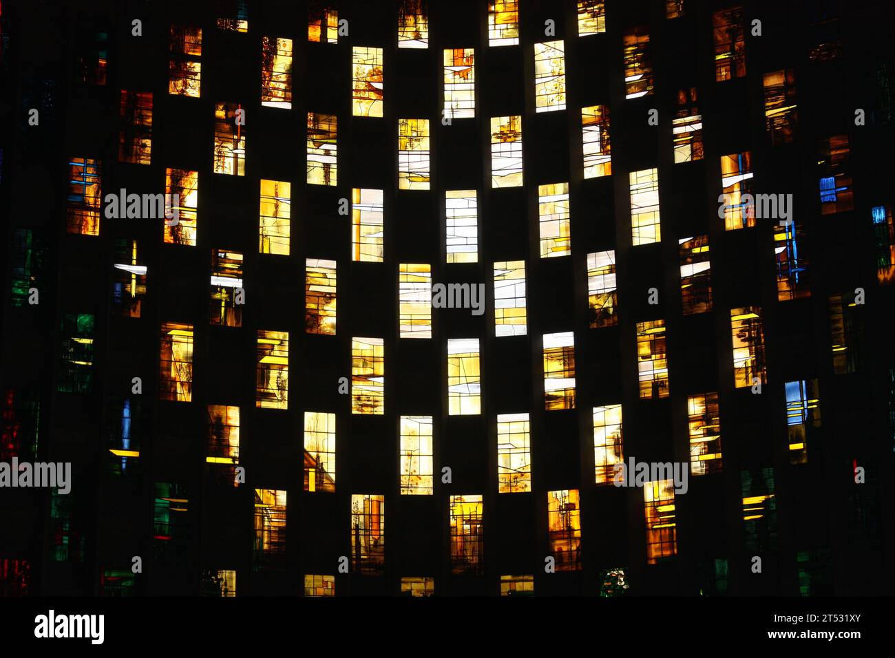 The Baptistry window designed by John Piper (made by Patrick Reyntiens ...