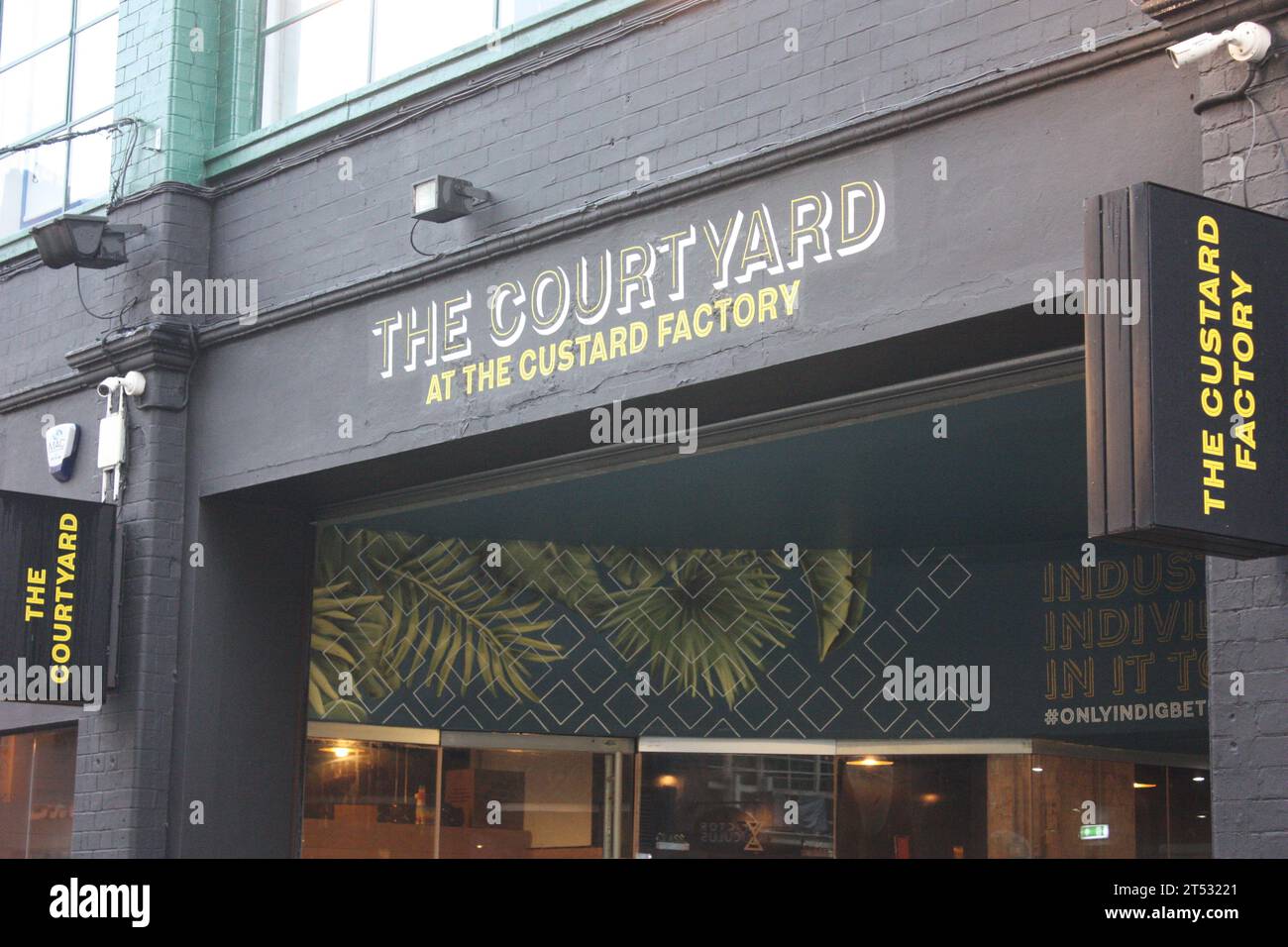 The reception area at The Custard Factory in Digbeth, Birmingham Stock ...