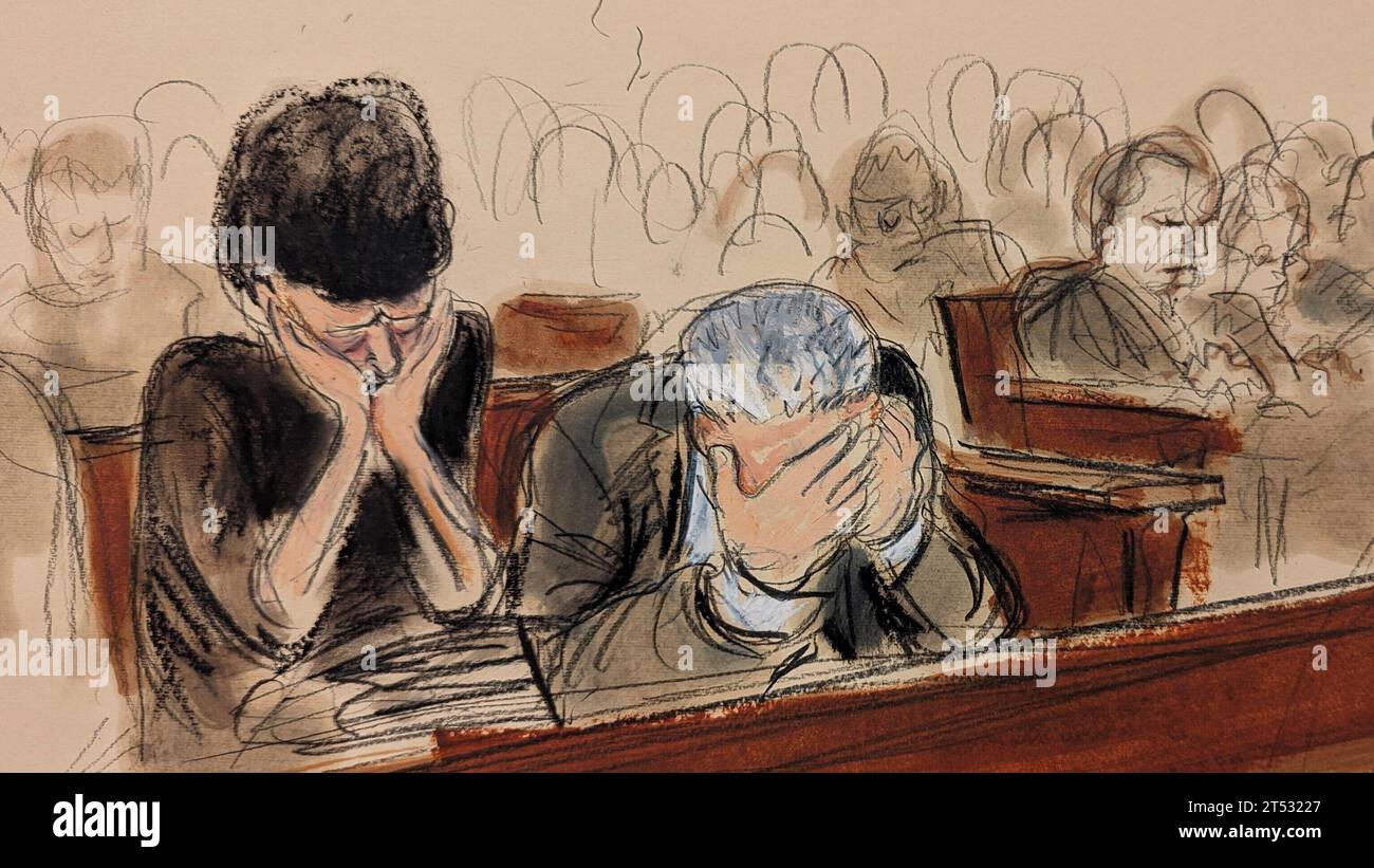 In this courtroom sketch, Sam Bankman Fried's parents Barbara Fried ...