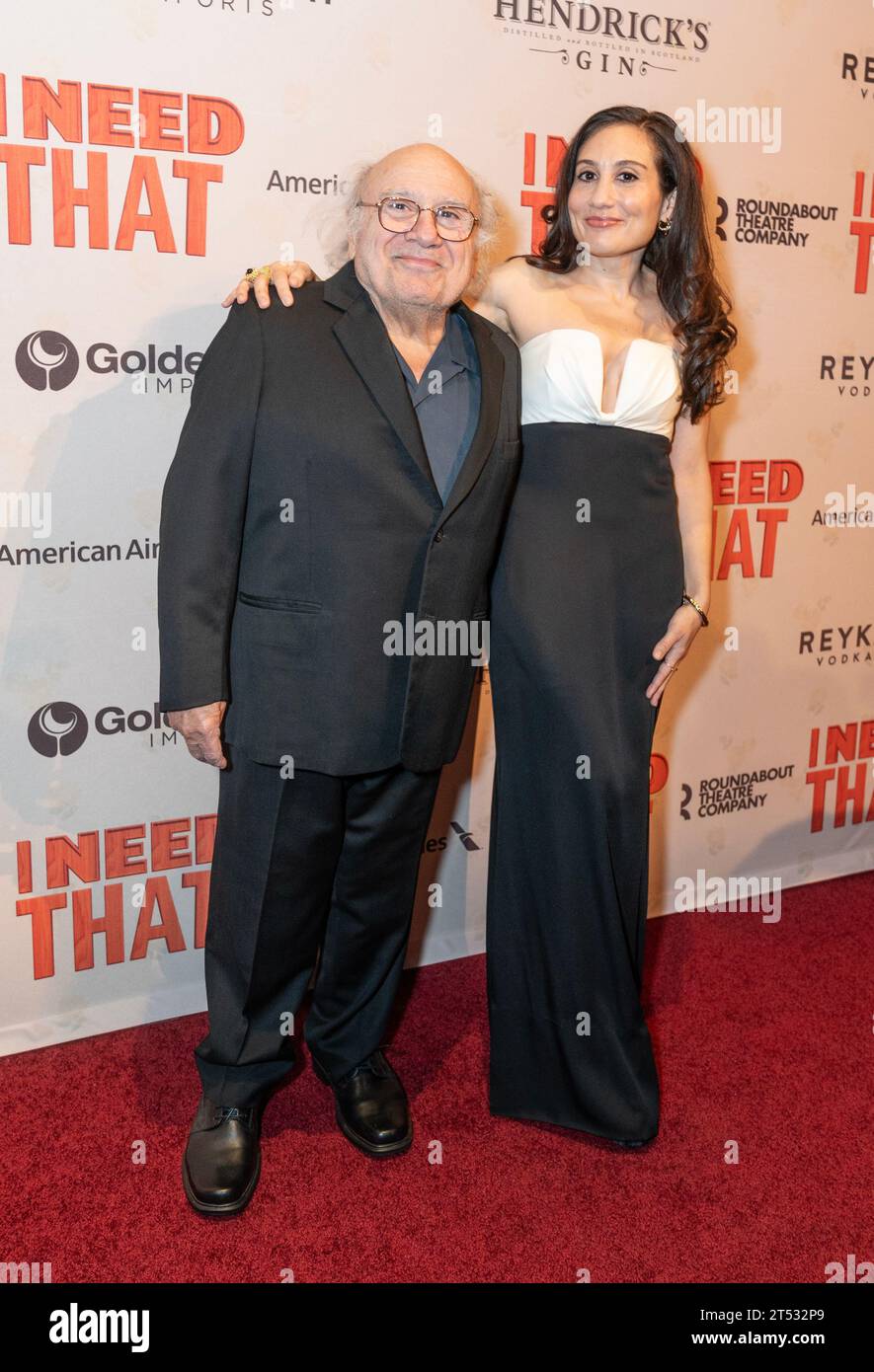 Danny DeVito and Lucy DeVito attend opening night of play "I Need That ...