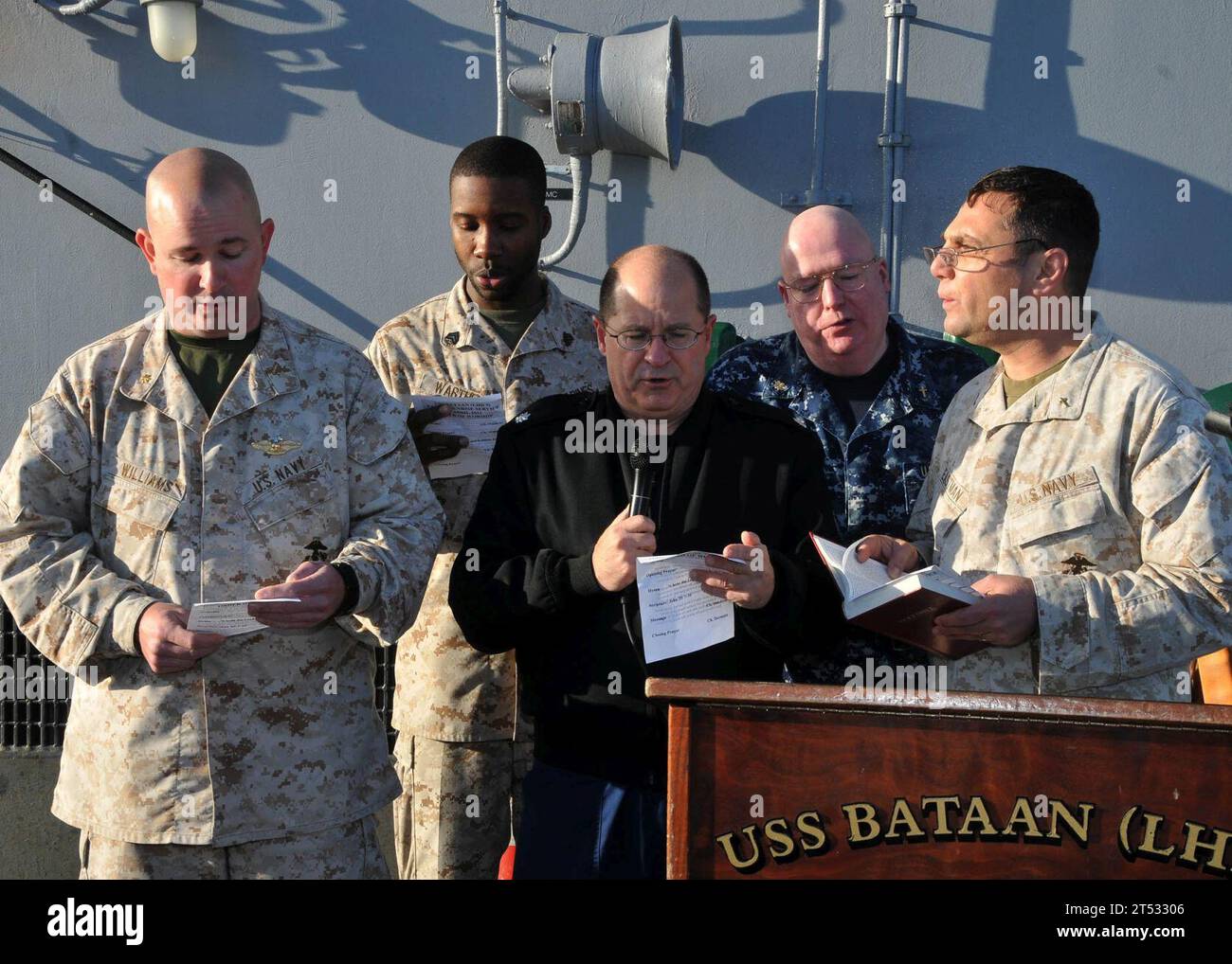 1104244649B-067 ATLANTIC OCEAN (April 24, 2011) Chaplains assigned to ...