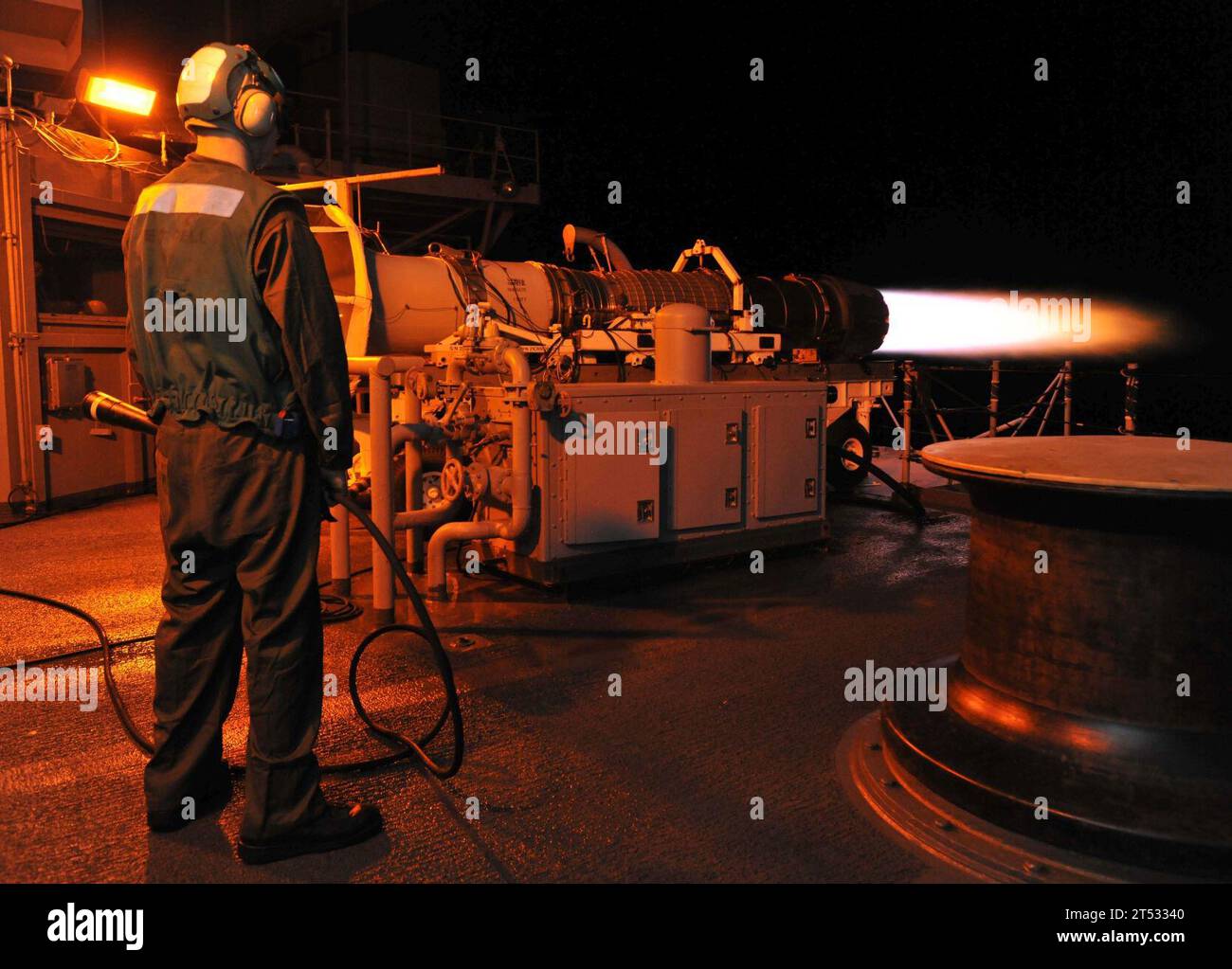 atlantic ocean, F/A-18 Hornet engine testing, U.S. navy photo, USS ...