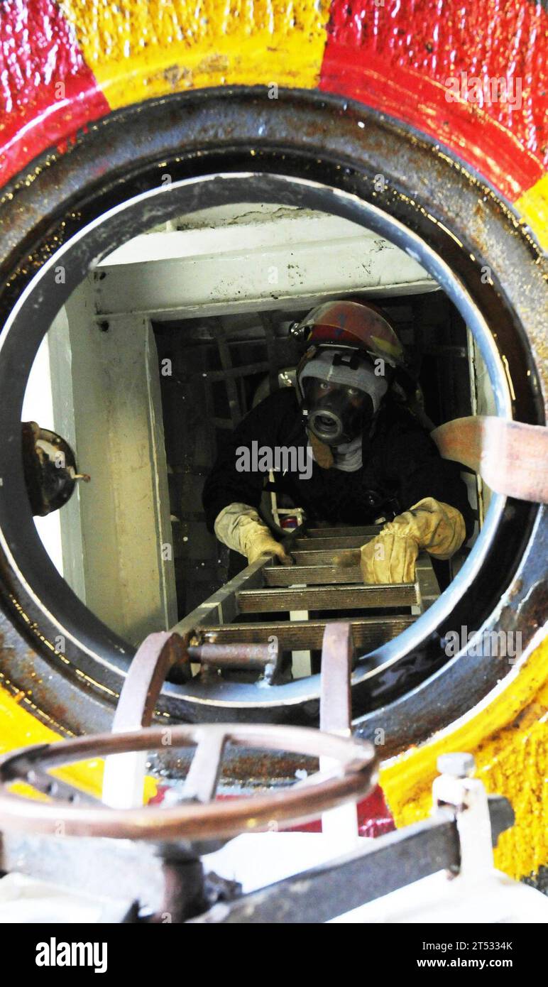atlantic ocean, emergency escape scuttle, USS Wasp (LHD 1 Stock Photo ...