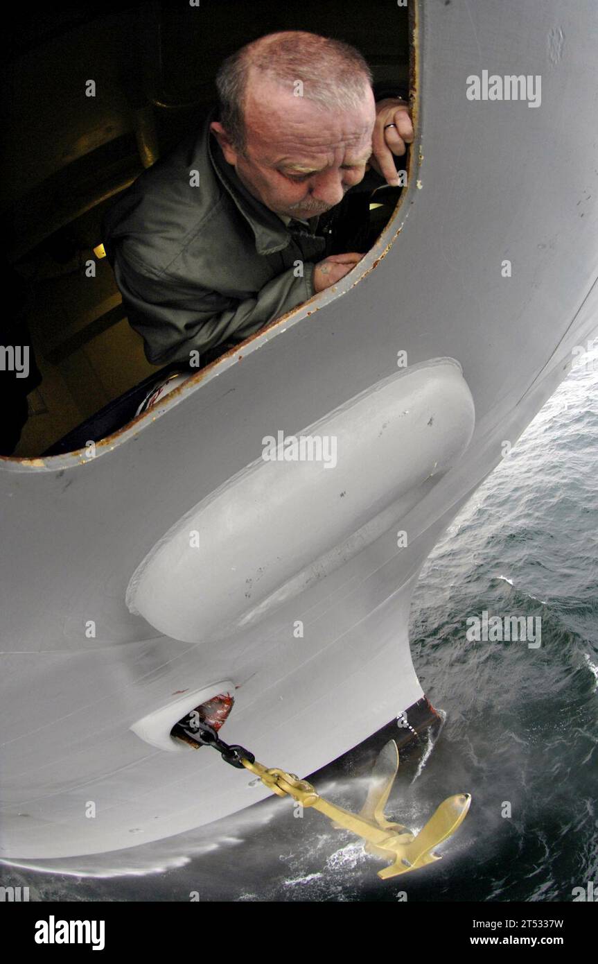 atlantic ocean, flight deck certifications, foc'sle port hole, Nimitz ...