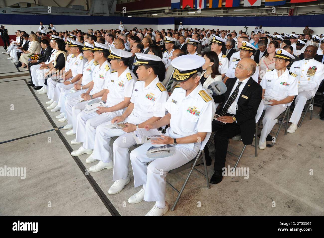 1007098730P-484 ATSUGI, Japan (July 9, 2010) Guests listen to speakers at the Fleet Air Forward ...
