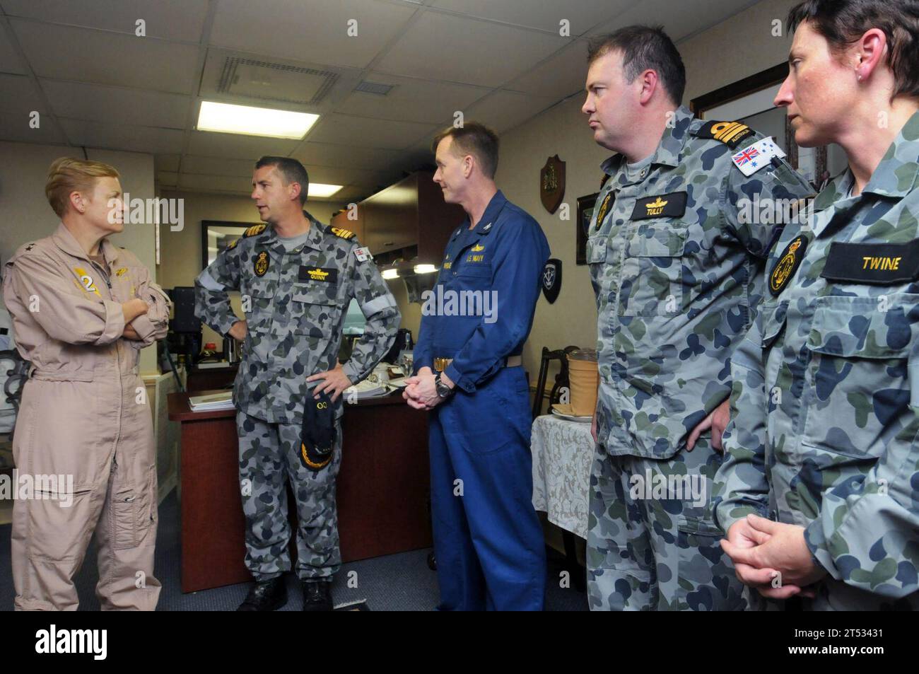 110824JD217-120 ARABIAN SEA (Aug. 24, 2011) Rear Adm. Nora Tyson ...