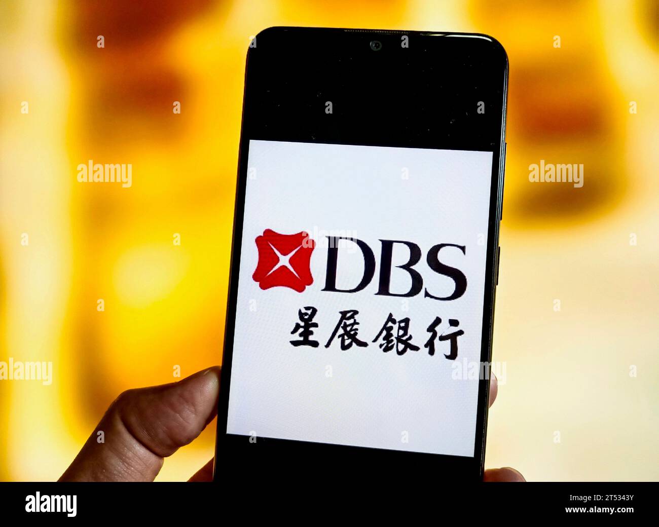 SUQIAN, CHINA - NOVEMBER 3, 2023 - Photo illustration DBS Bank ...