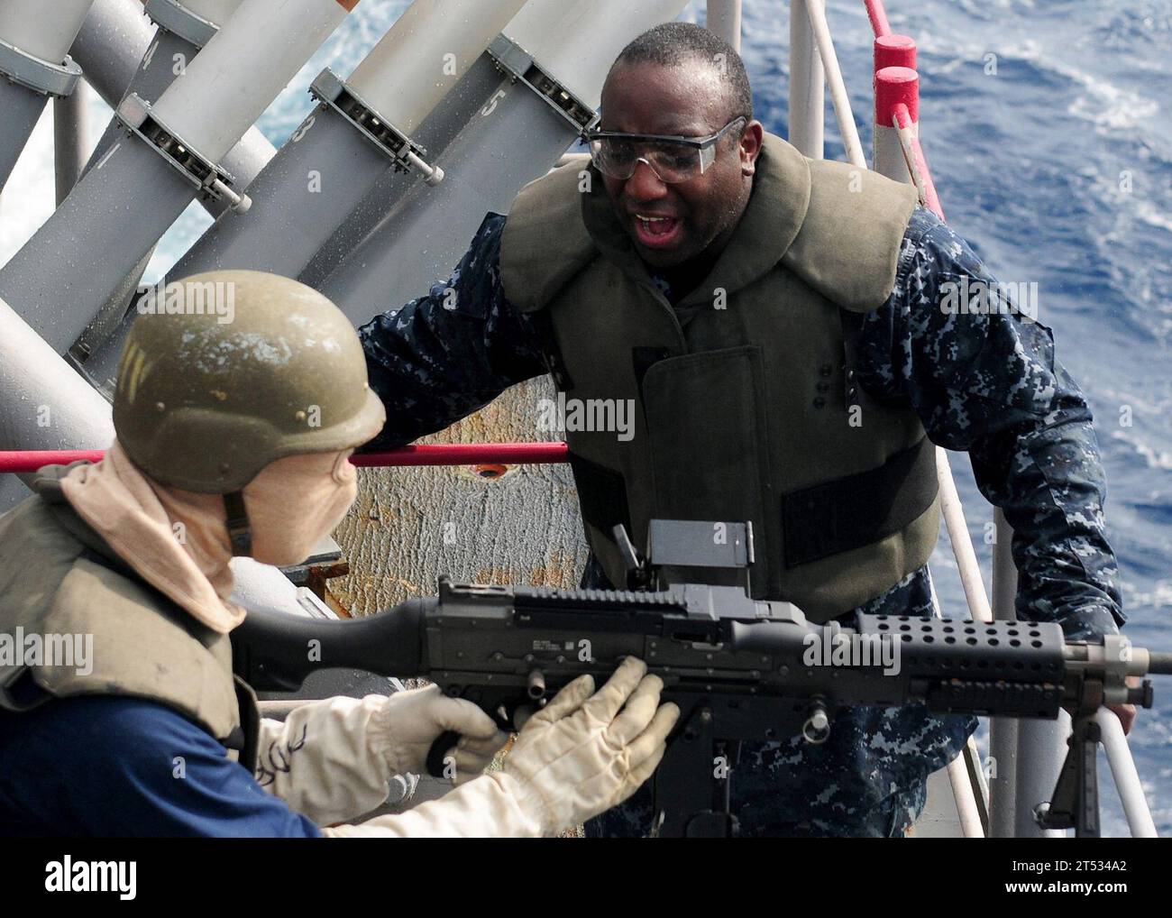 Aviation Ordnanceman, live-fire exercise, M-240B machine gun, Sailor ...