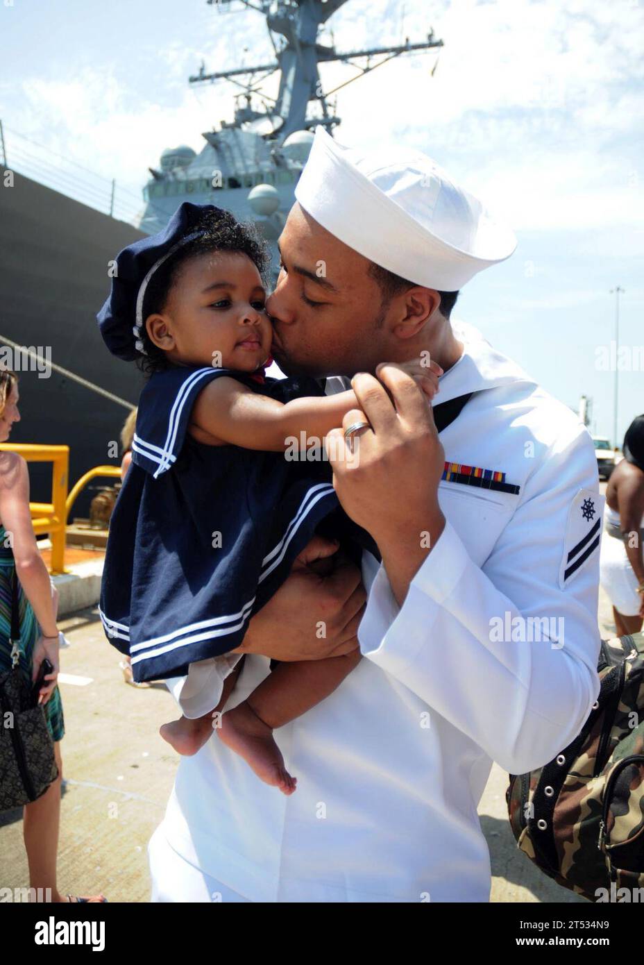 baby, Deployment, family member, Homecoming, man the rails, Nassau ...