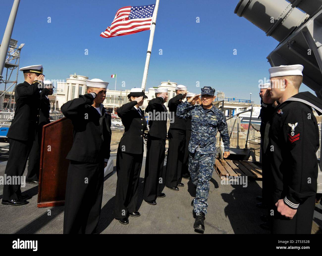 110411AQ172-006 NAPLES, Italy (April 11, 2011) Vice Adm. Harry B ...
