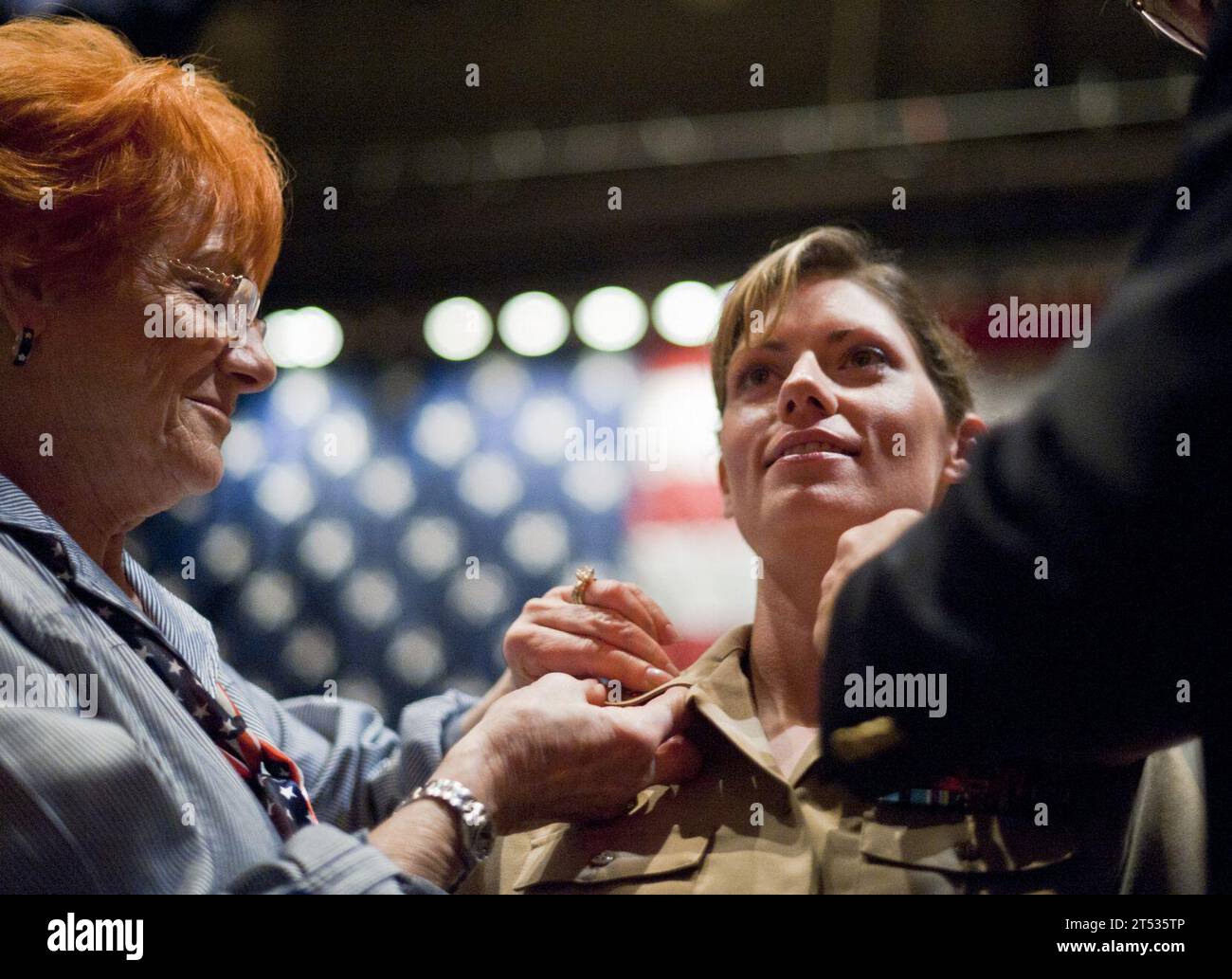Base, chief pinning ceremony, little creek, Theater Stock Photo - Alamy