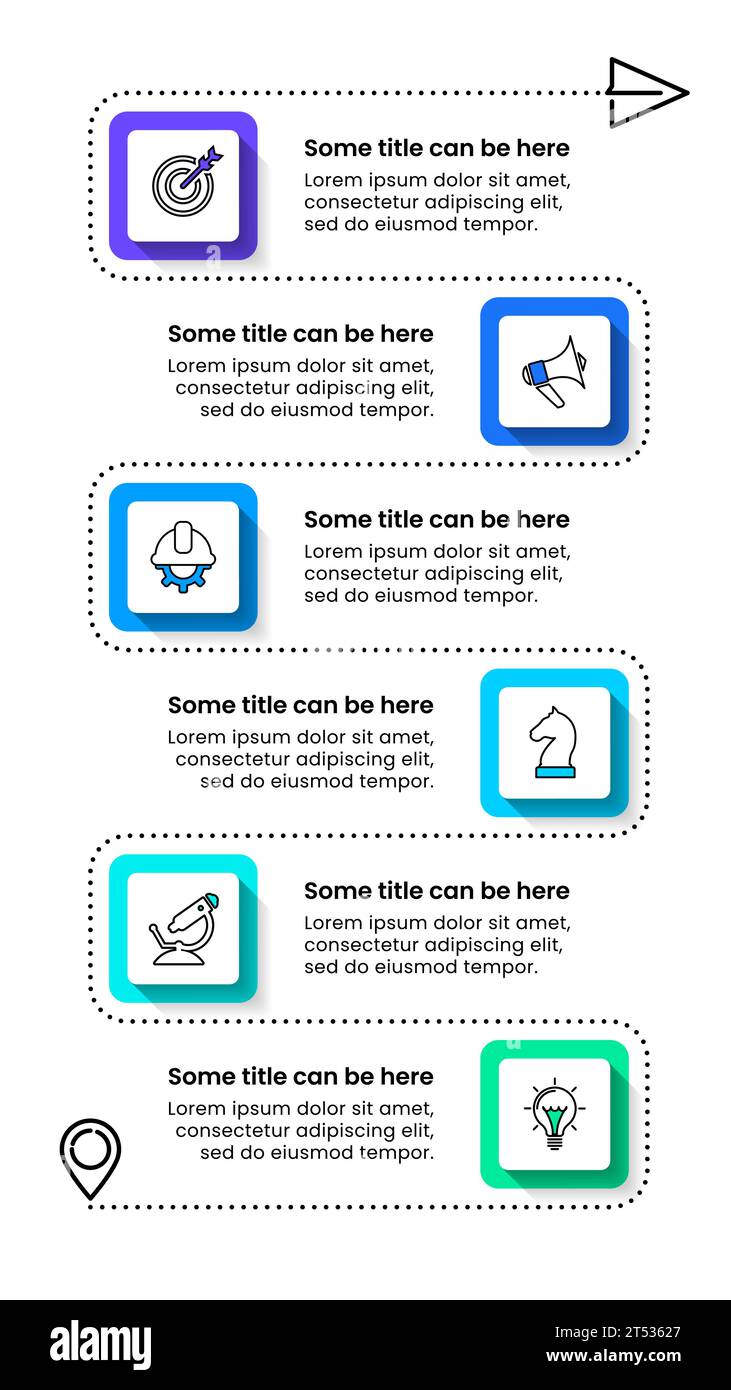 Infographic template with icons and 6 options or steps. Path. Can be used for workflow layout ...