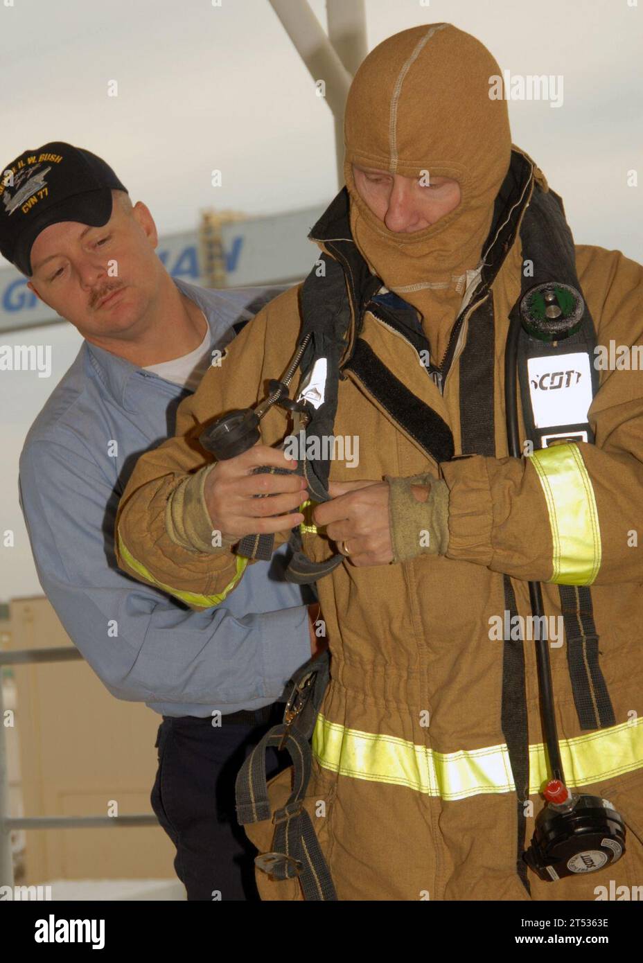 basic damage control training, don firefighting gear, NEWPORT NEWS ...