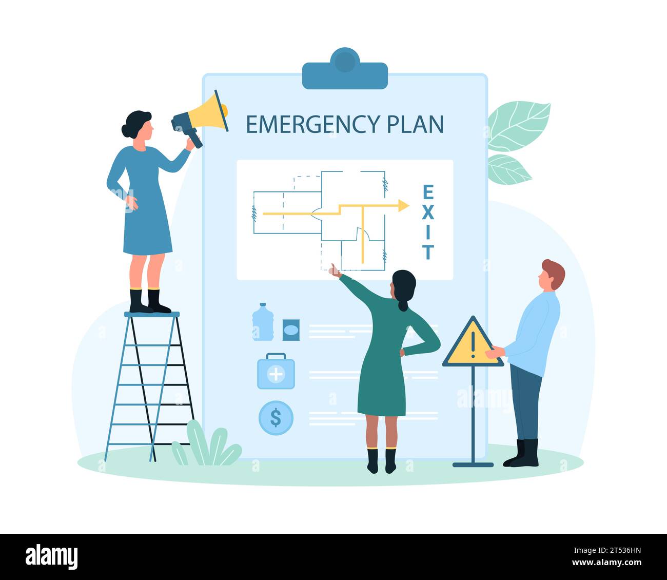 Emergency plan cartoon hi-res stock photography and images - Alamy