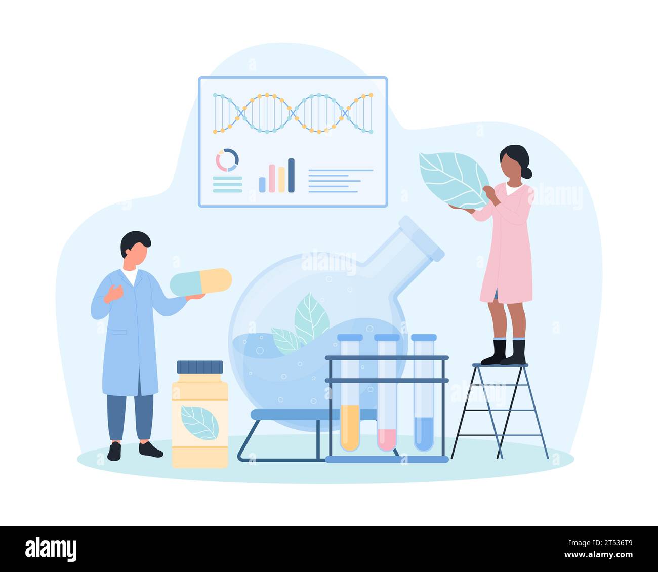 Naturopathy, medical research of natural supplements in laboratory ...