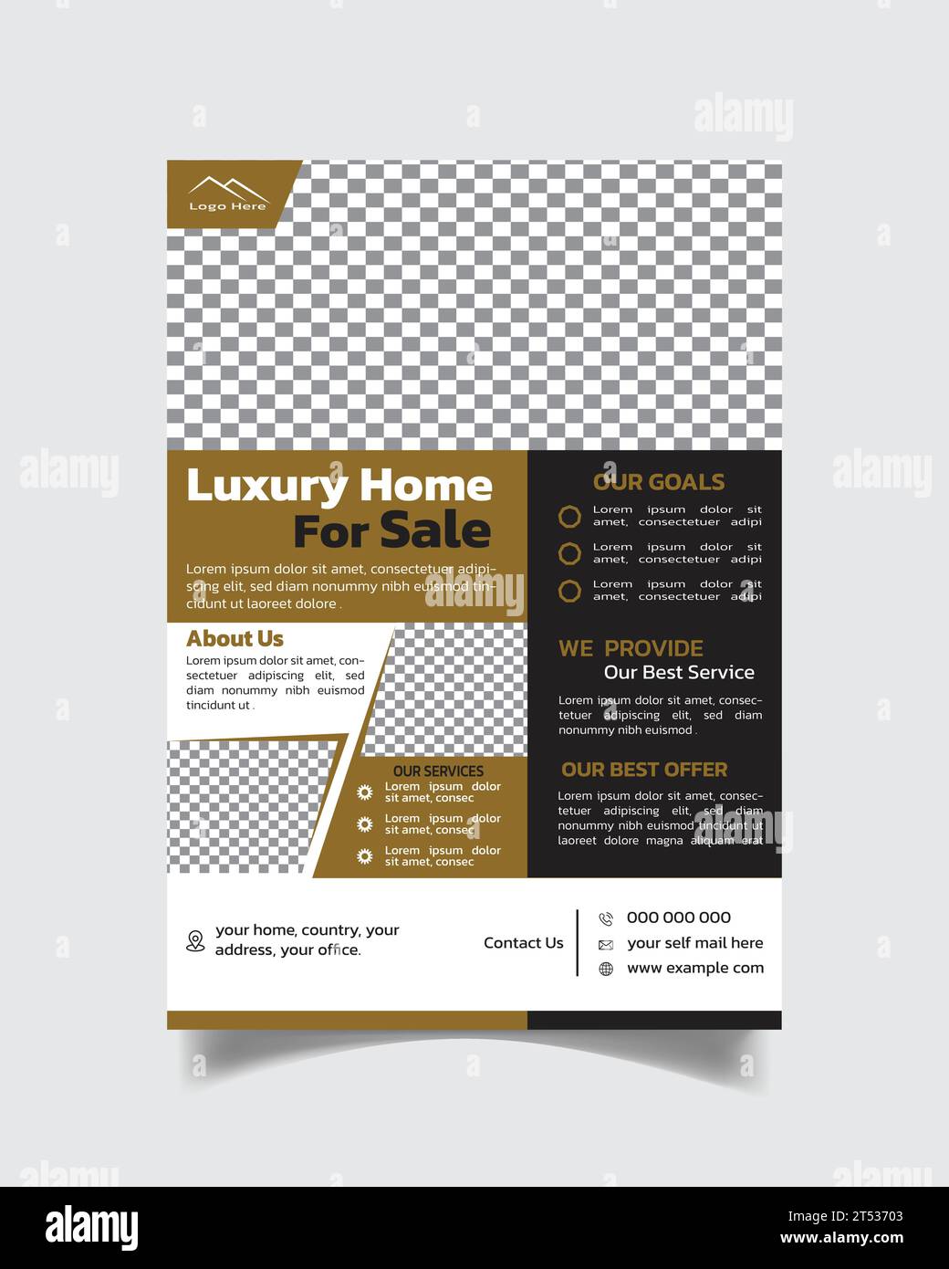 Real estate modern property flyer design template luxury home sale ...