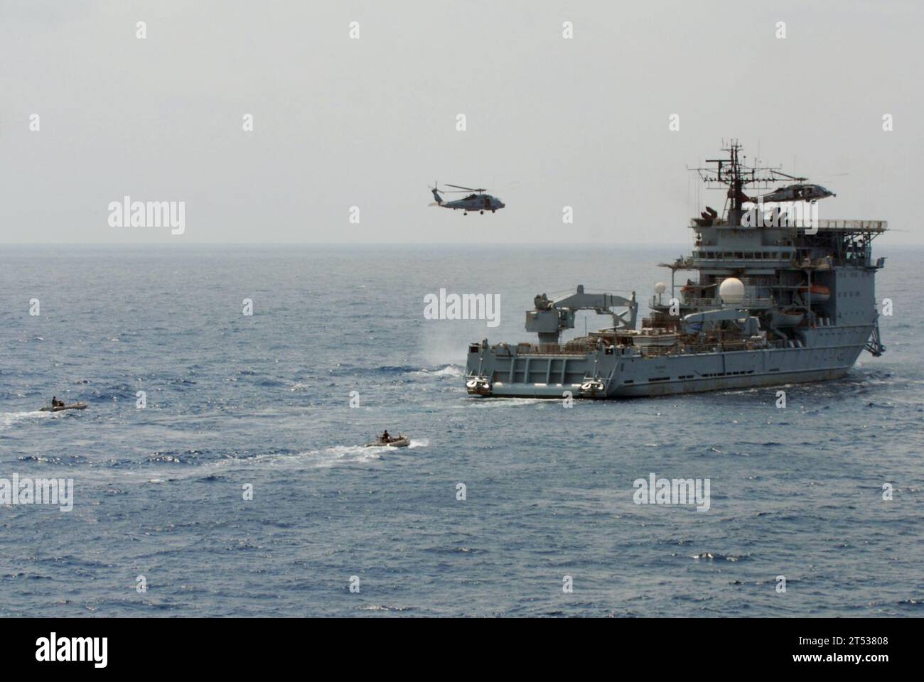 110926DU438-141 ARABIAN SEA (Sept. 26, 2011) Members of the visit ...