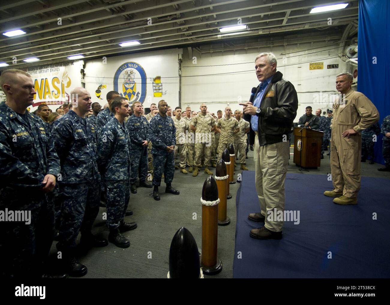 111015AC887-003 ATLANTIC OCEAN (Oct. 15, 2011) Secretary of the Navy ...