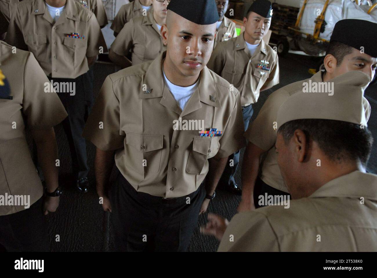 Navy working uniform inspection hi-res stock photography and images - Alamy