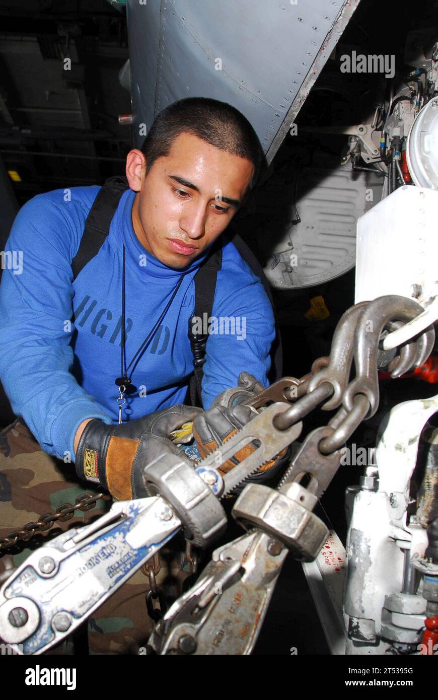 blue shirt, F/A-18C Hornet Warhawks of Strike Fighter Squadron (VFA) 97 ...