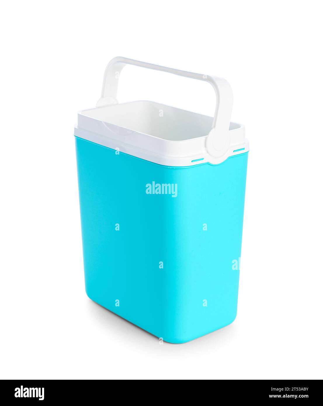 Modern beach cooler on white background Stock Photo - Alamy