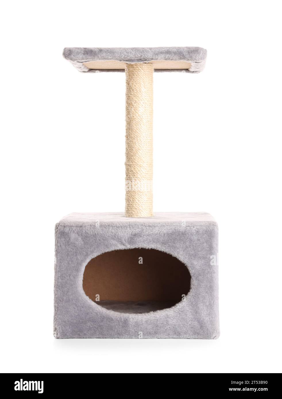 Cat tree on white background Stock Photo - Alamy