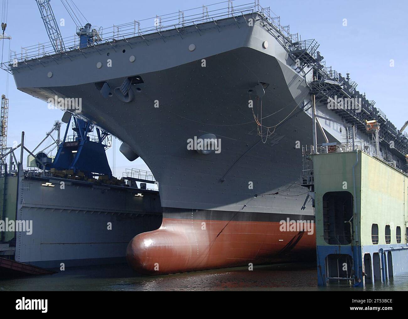 bow, dry dock, LHD 4, maintenance, nassco, navy, shore facility, u.s ...