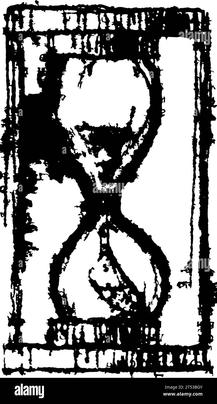 Hourglass. Abstract grunge background. Vector hand drawn sketch ...