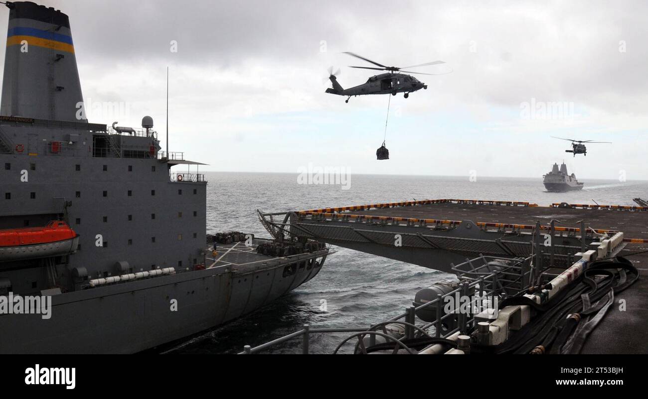 Boxer Amphibious Ready Group, REPLENISHMENT AT SEA, U.S. navy , USNS ...