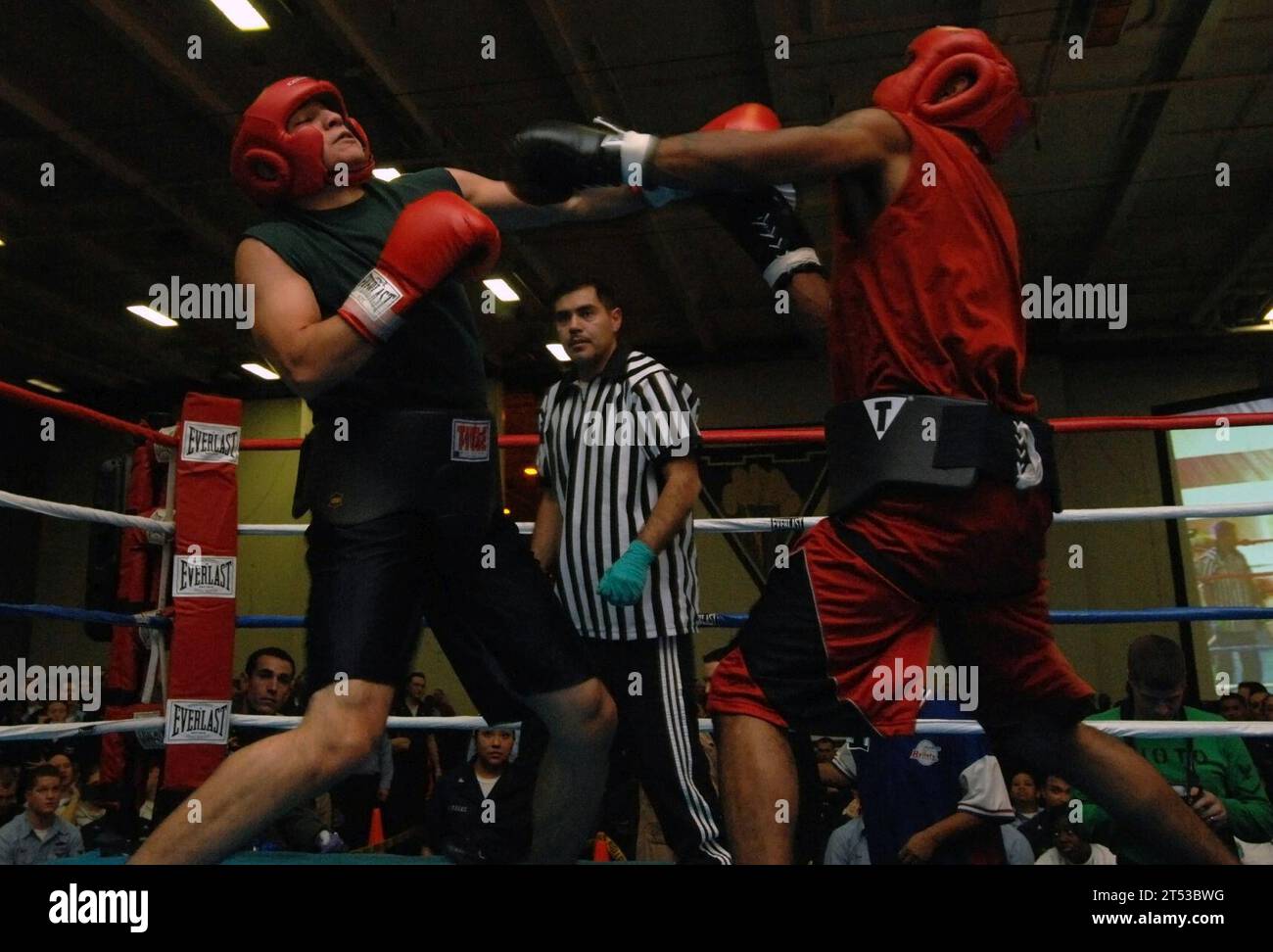 boxing match, Carrier Air Wing (CVW) 3, HANGAR BAY, Maritime Security ...