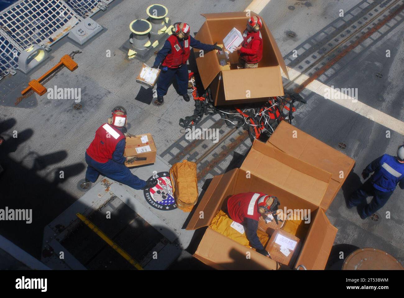 boxes, Guided-Missile Destroyer, navy, people, U.S. Navy, USS Preble ...