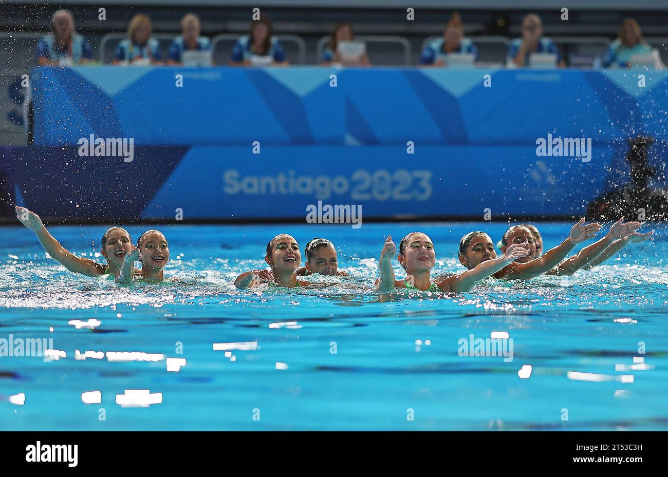 Santiago, Chile. 02nd Nov, 2023. Team El Salvador performs during the ...