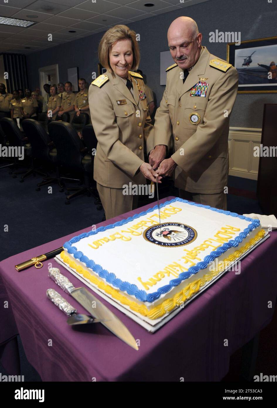 Braun, cake, Change of Command, female, Kilkenny Stock Photo - Alamy