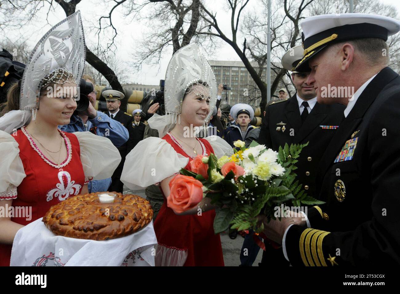 Bread and salt ceremony, CO, CO Lupton, pier, vladivostok Stock Photo ...