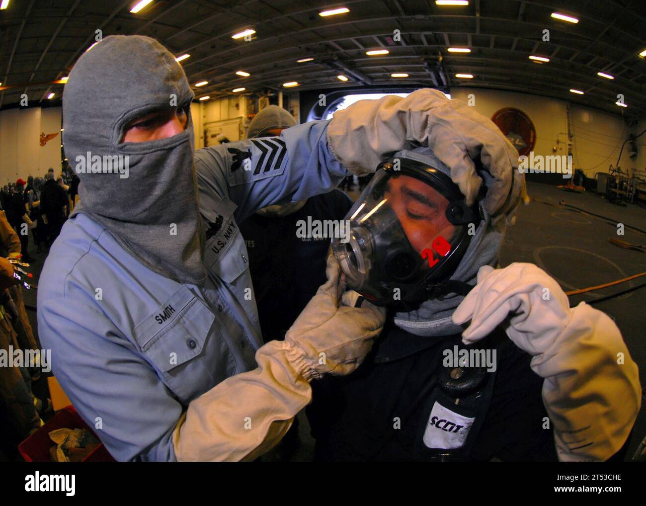 breathing apparatus, Drill, people, Sailor, SCBA, test Stock Photo - Alamy