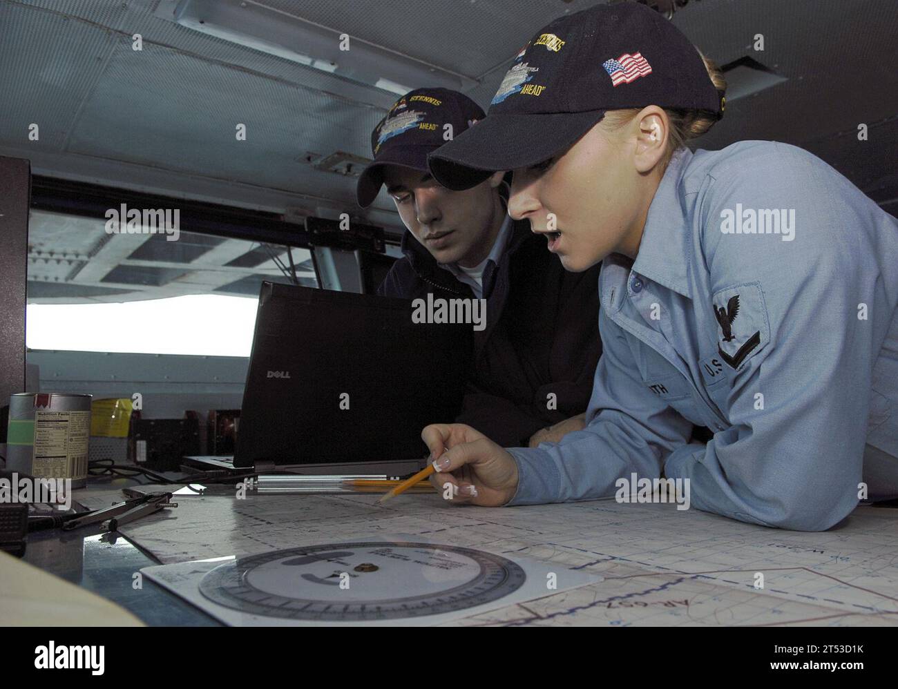 bridge, carrier qualifications, navigation bearings, Pacific Ocean ...