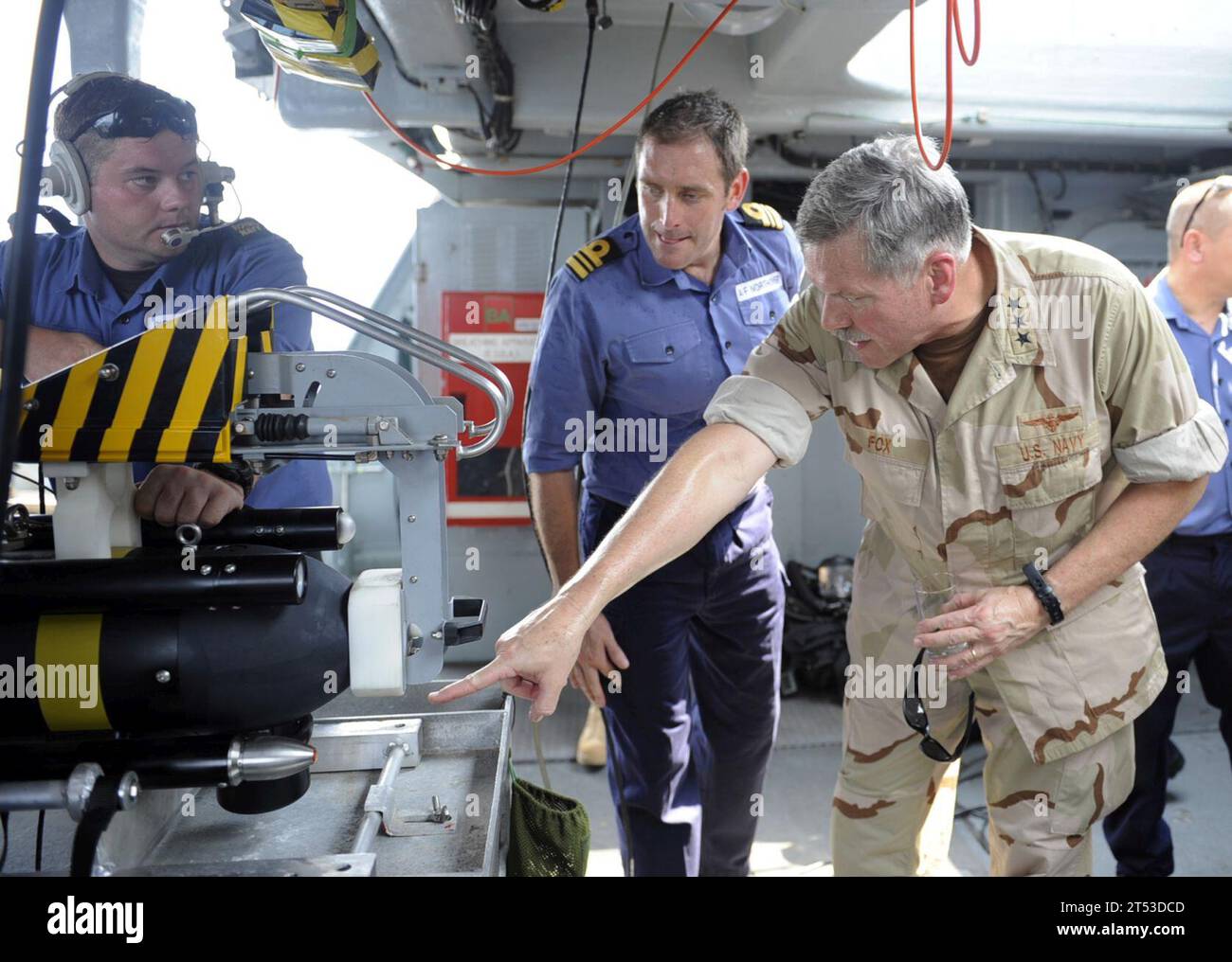 Brish navy, Commander, HMS Chittingfold, M 37, mine neutralizer vehicle ...