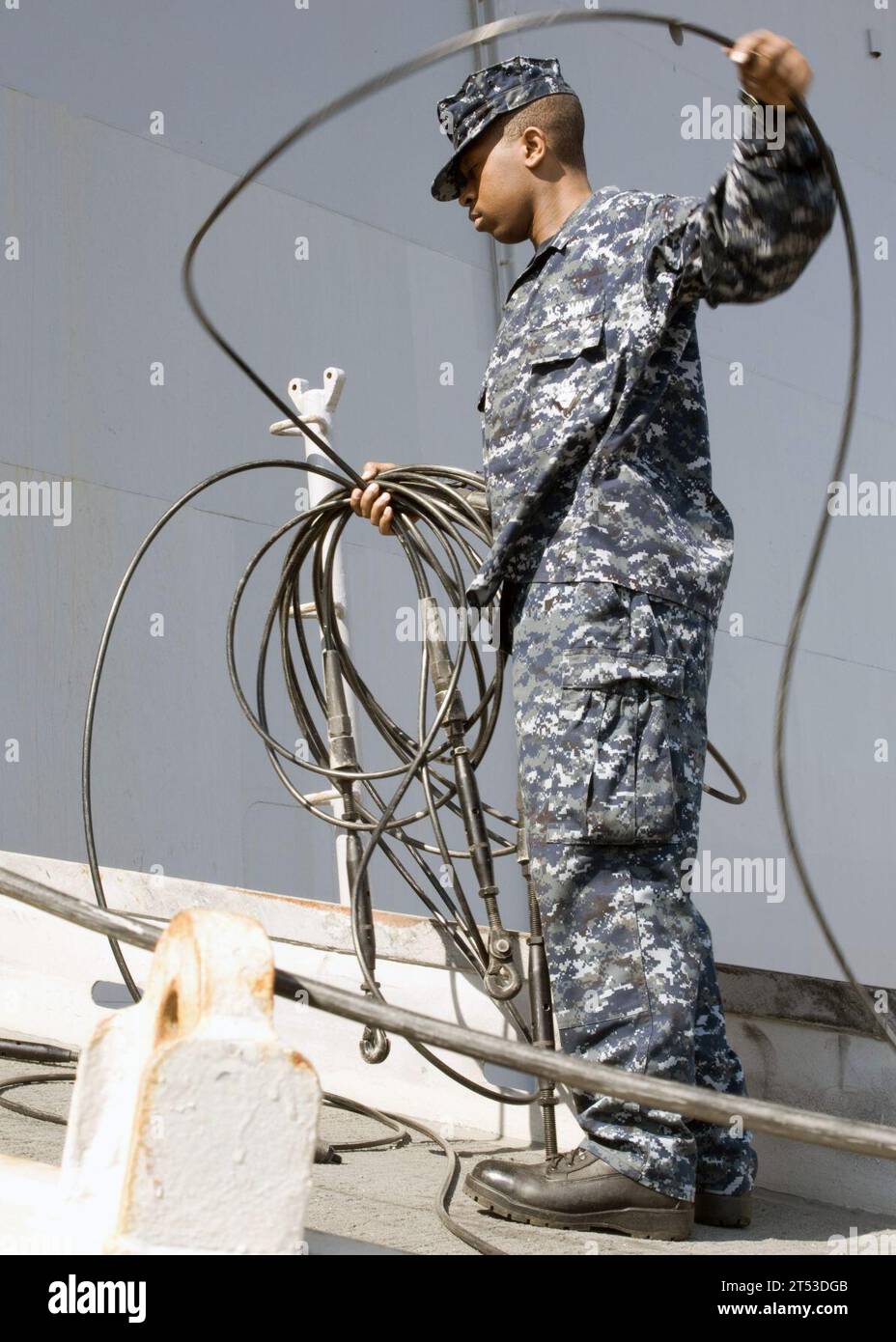 brow, gang plank, minority, sea and anchor detail, working uniform ...