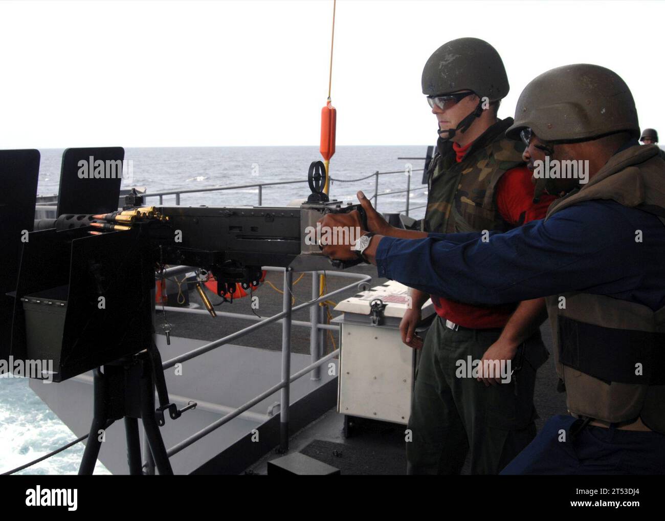 Browning M2HB .50 caliber, USS Harry S. Truman (CVN 75 Stock Photo - Alamy