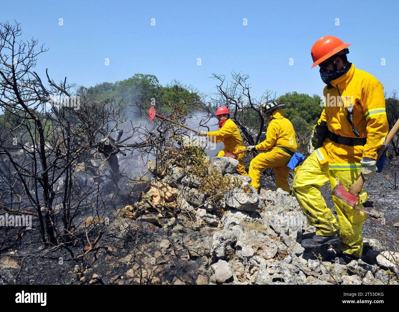 brush fire, Crete, firefighters, Greece, Souda Bay, U.S. Navy Stock ...