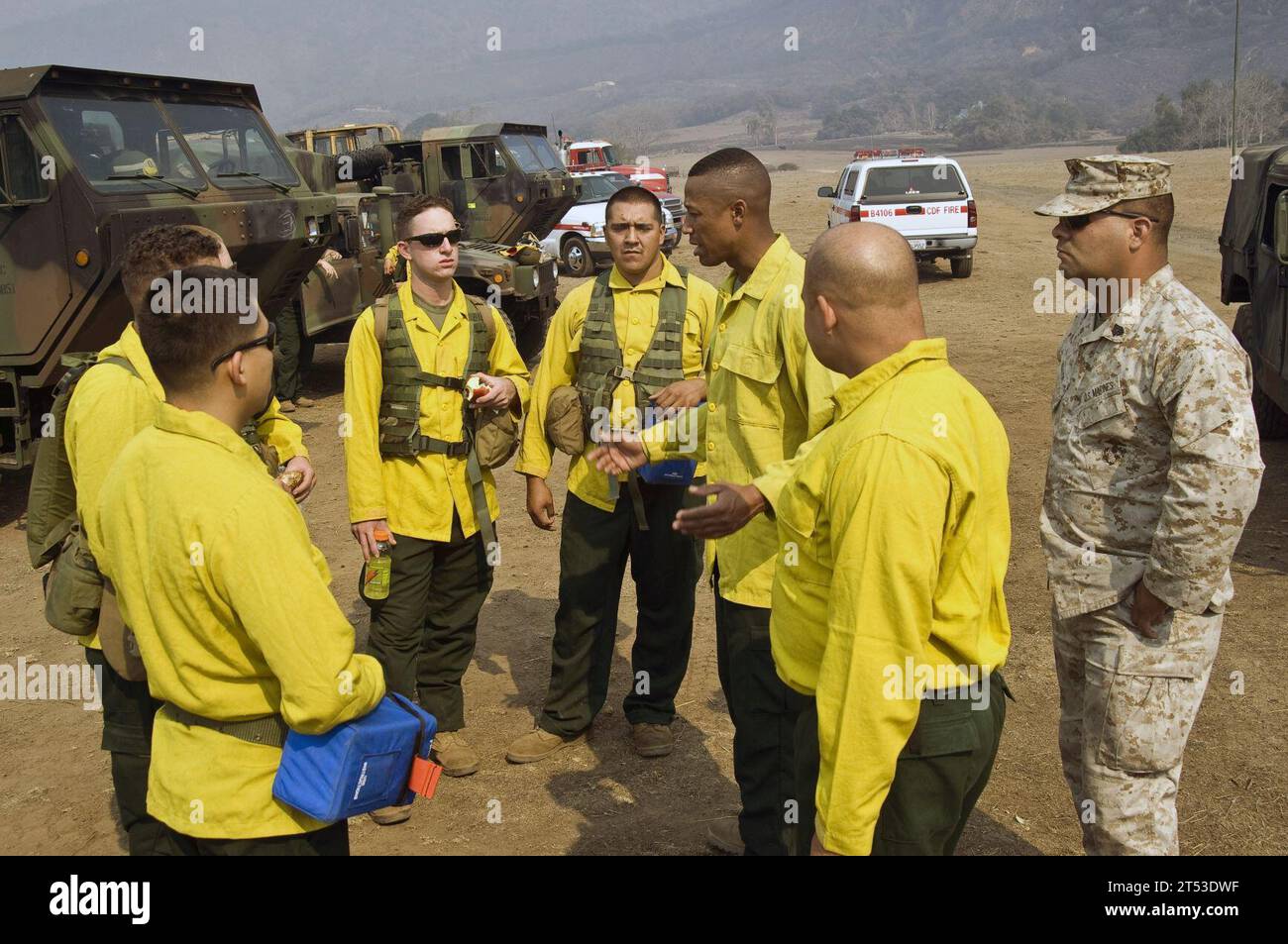 bull dozer, Calif., California, CDF, Cleveland national forest, heavy ...