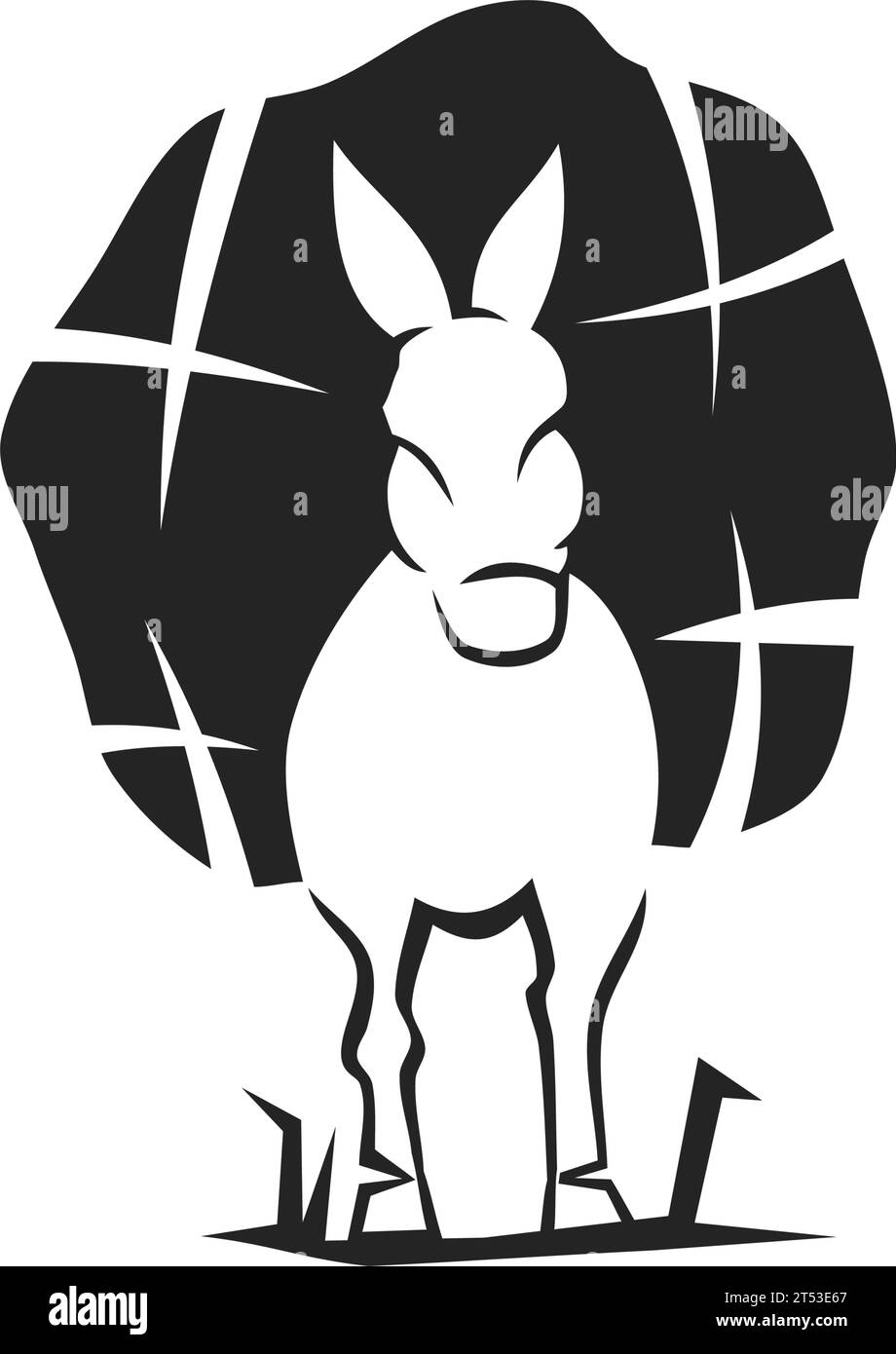 Donkey logo template Isolated. Brand Identity. Icon Abstract Vector ...