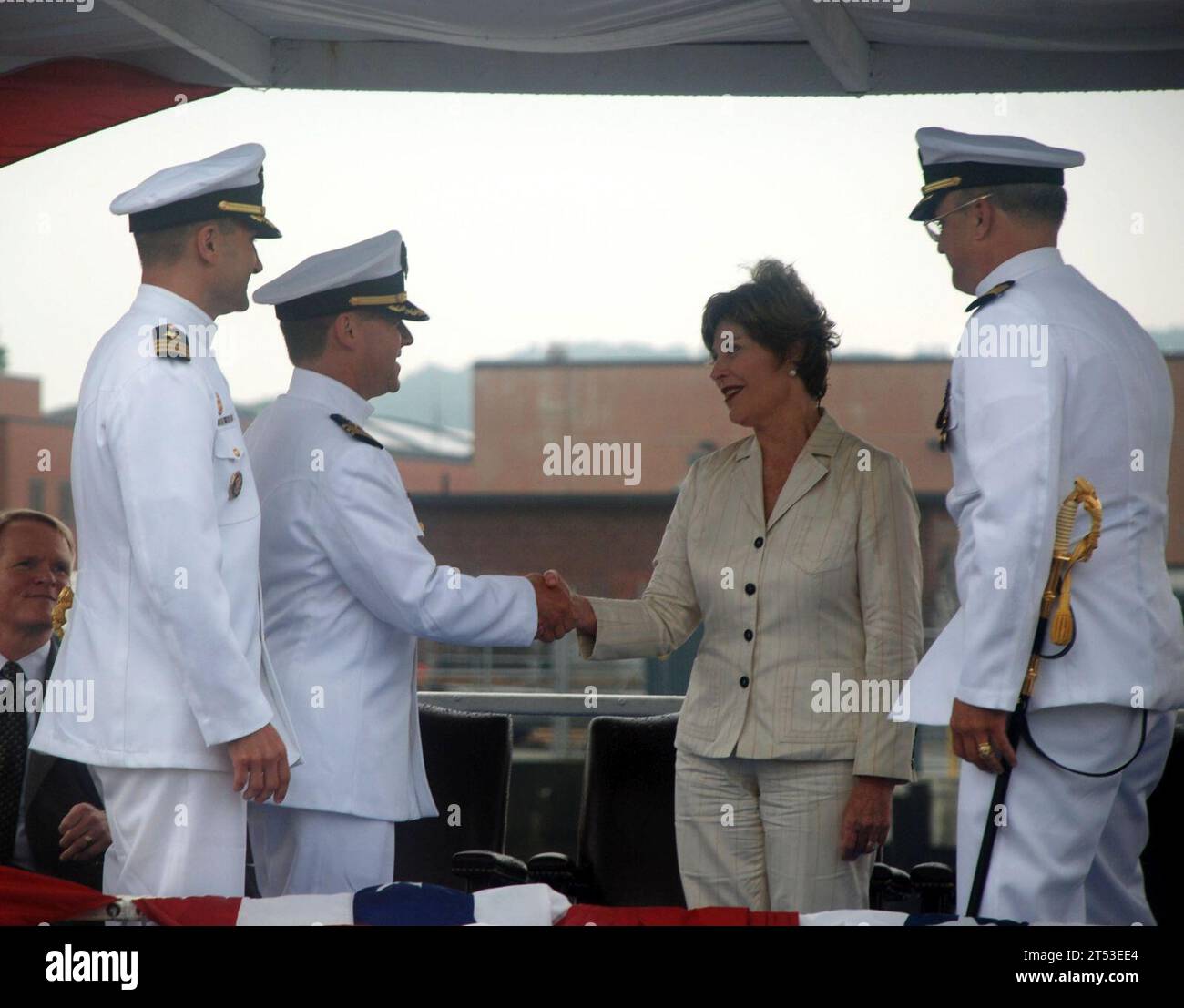Bush, laura bush, Submarine, USS Texas (SSN 775), virginia class Stock ...